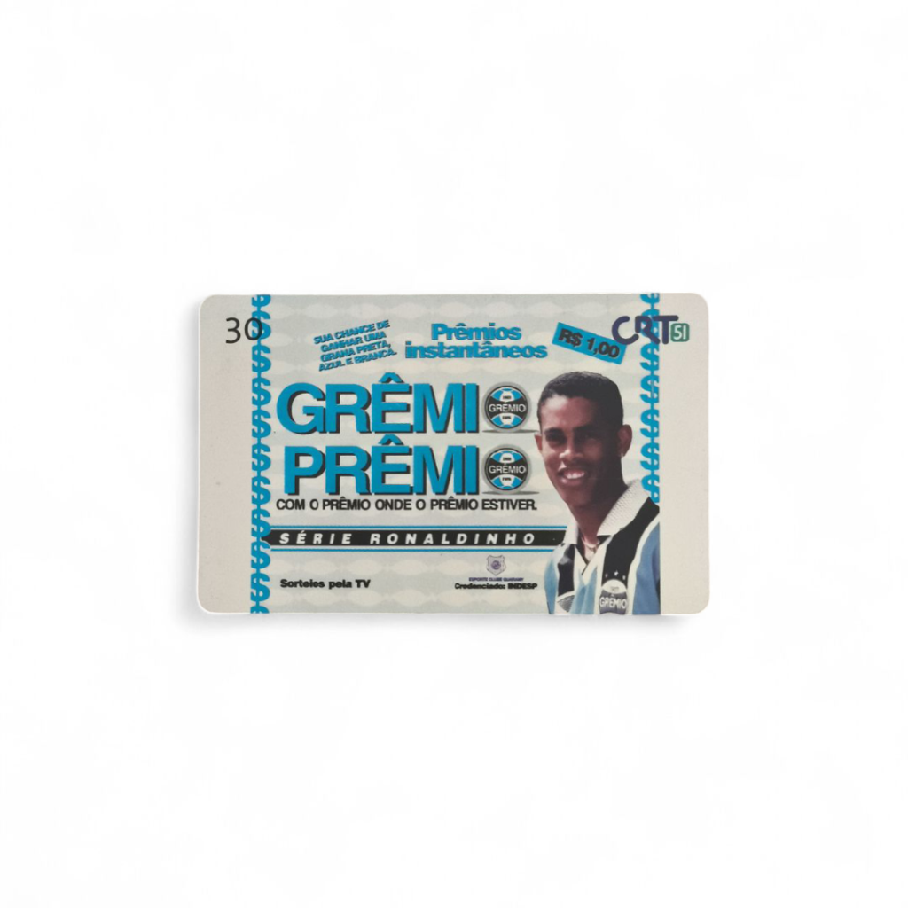 Cartão Telefônico Ronaldinho Gaúcho 1999 ROOKIE – Central do Colecionador